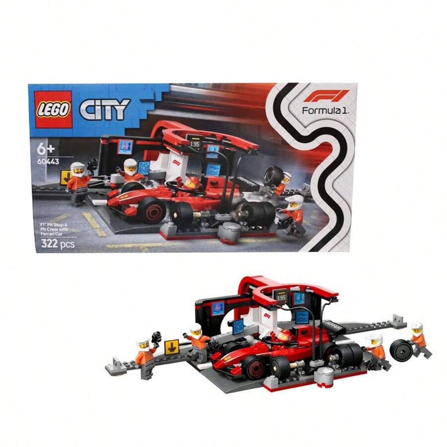 LEGO 60443 Ferrari F1 ® Racing Maintenance Station City Series 2025 New ...