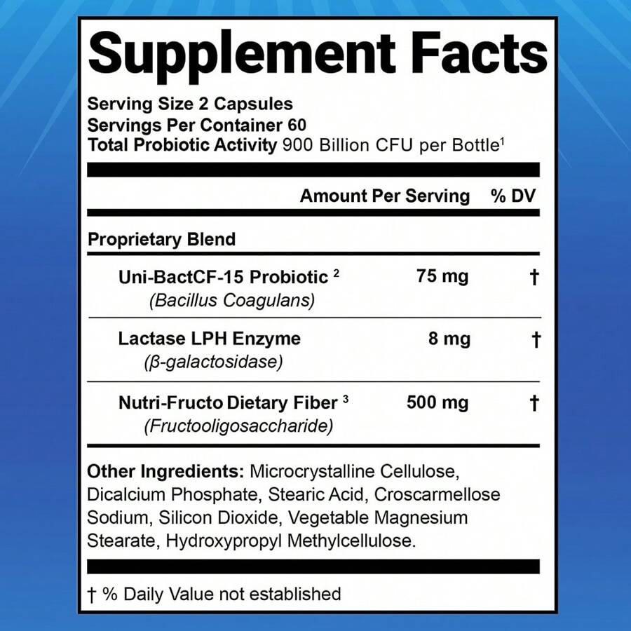 900 Billion Probiotic Supplement - Digestive Health Support Formula For ...