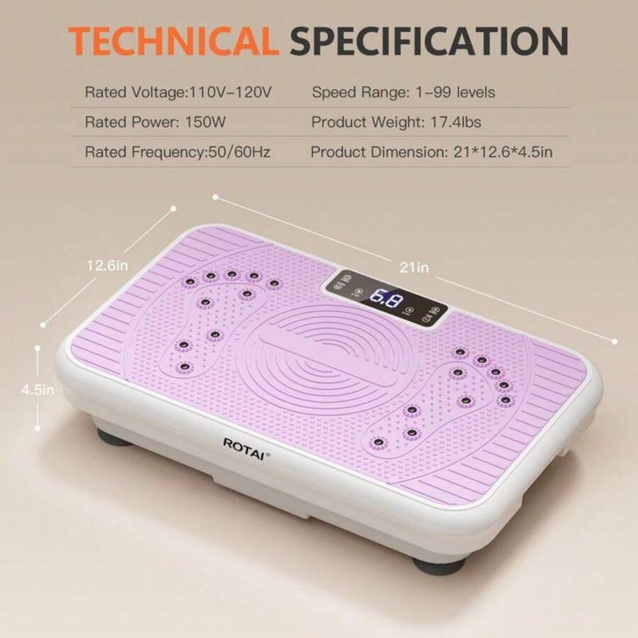 Plataforma vibratoria de gimnasio ROTAI, máquina de 300 libras, entrenamiento de Body completo ...