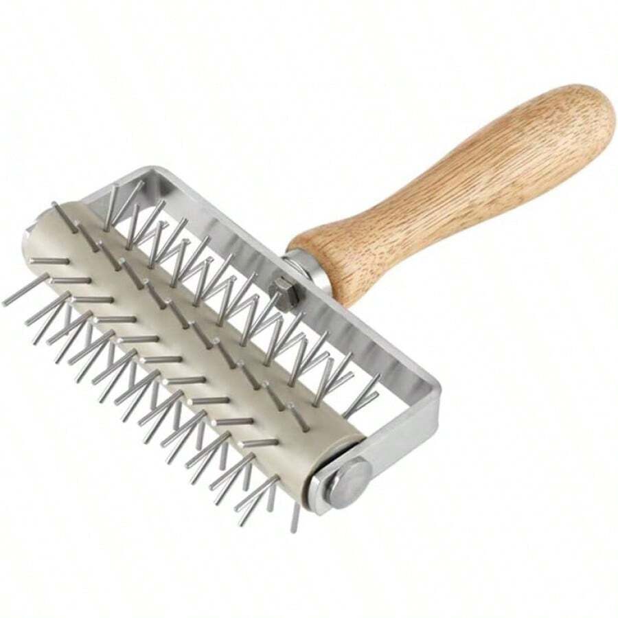 Roller Docker Stainless Steel Dough Roller Wheel Cookie Pie Pizza Bread ...