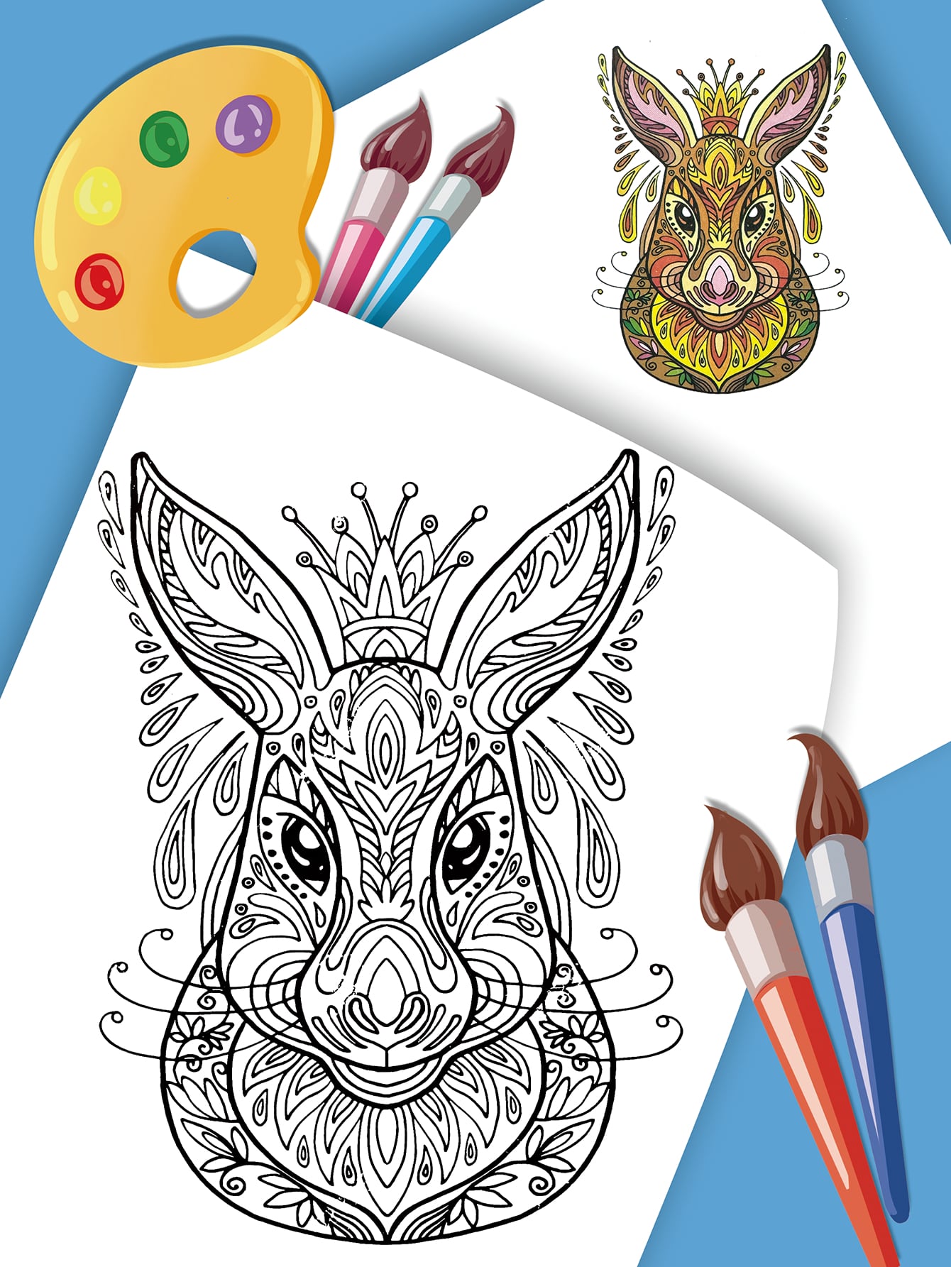 TIERE Coco Kreative Muster für Erwachsene: Malbuch für Erwachsene und ...