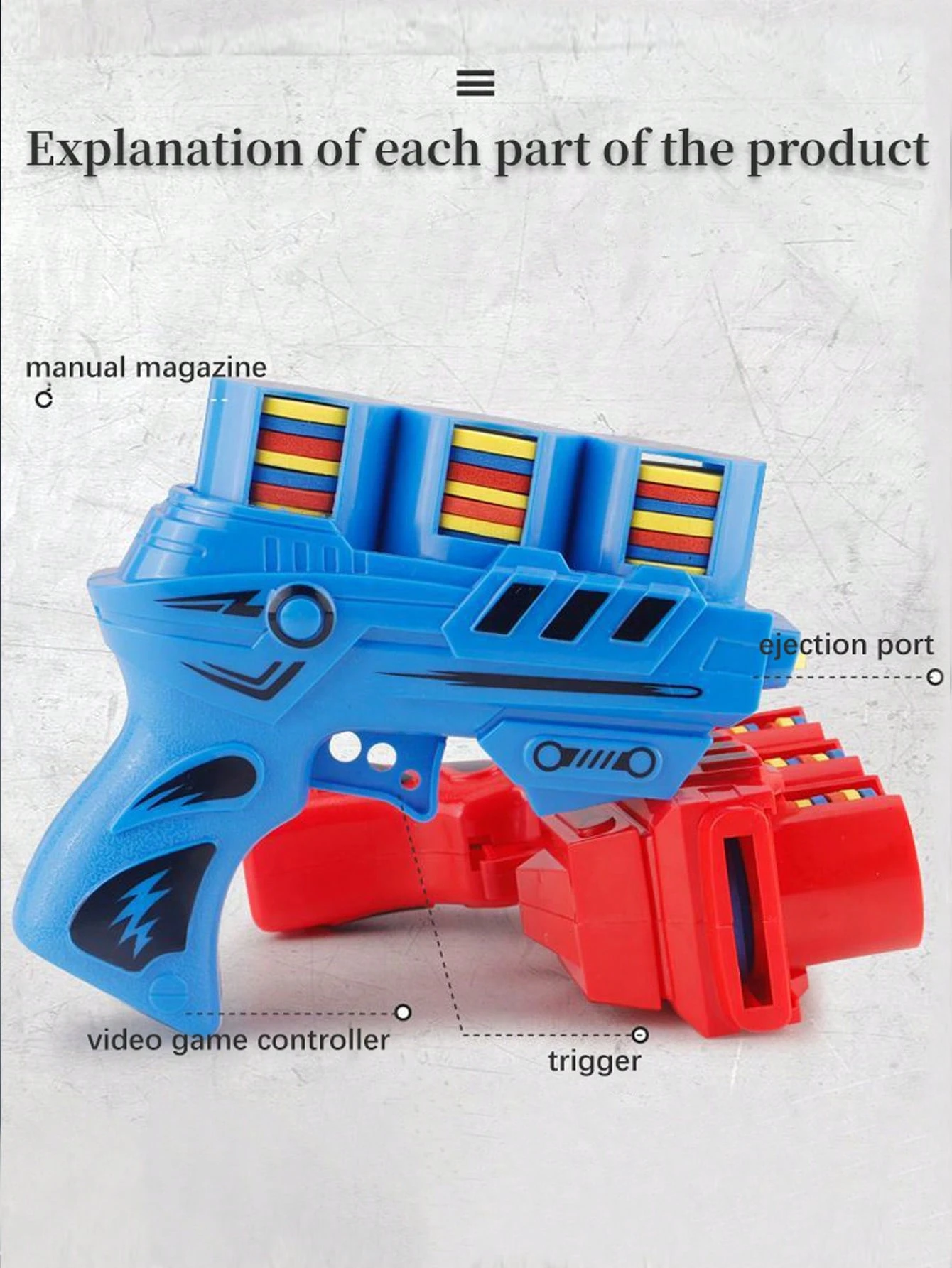 LINMMBBY Adult Flying Saucer Guns Carrot Flying Disc Launcher Toy Gun ...