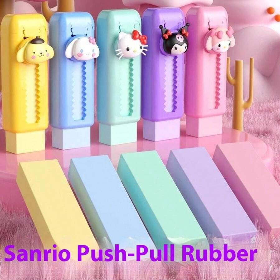 Sanrio 1pc Sanrio Push Pull Eraser Kulomi Yuguigou Scalable Cartoon ...