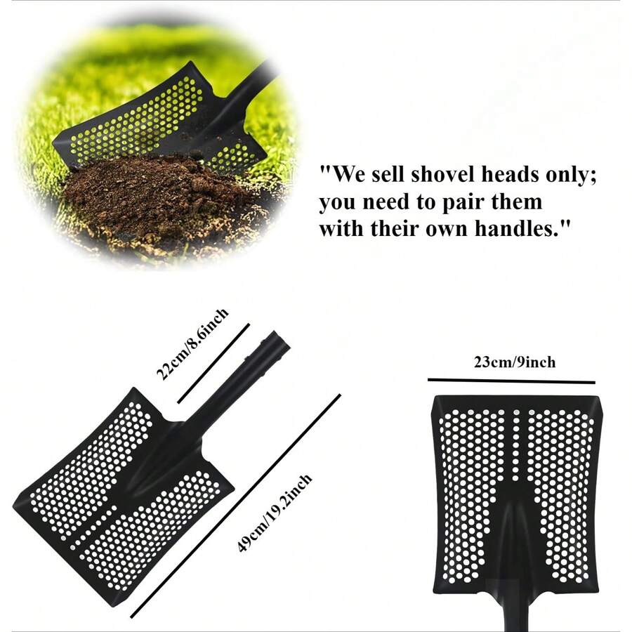 Heavy-Duty Metal Hollow Shovel With Large Screen, Multi-Functional For ...