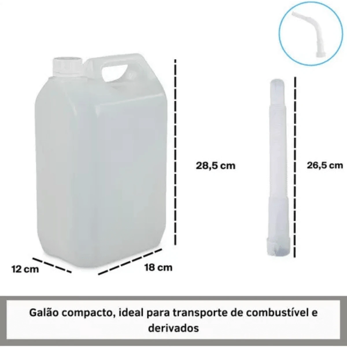 Emergency Gallon With Funnel For Fuels. 5 Liters Inmetro Seal | Mode de ...