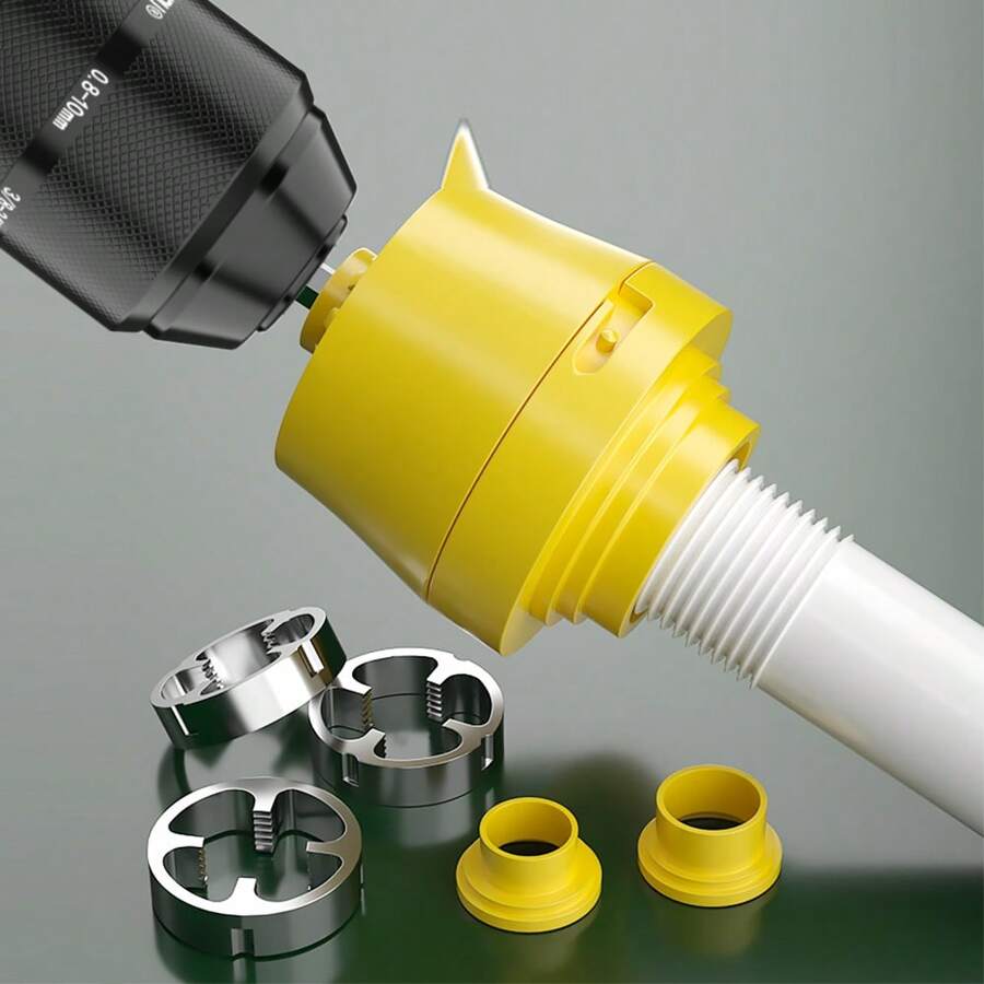 1 Set Electric Drill Compatible PVC Pipe Threader Kit, PVC Pipe ...
