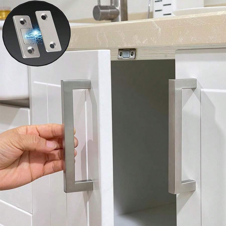 6pcs Magnetic Cabinet Locks, Ultra-Thin Magnetic Cabinet Door Locks ...