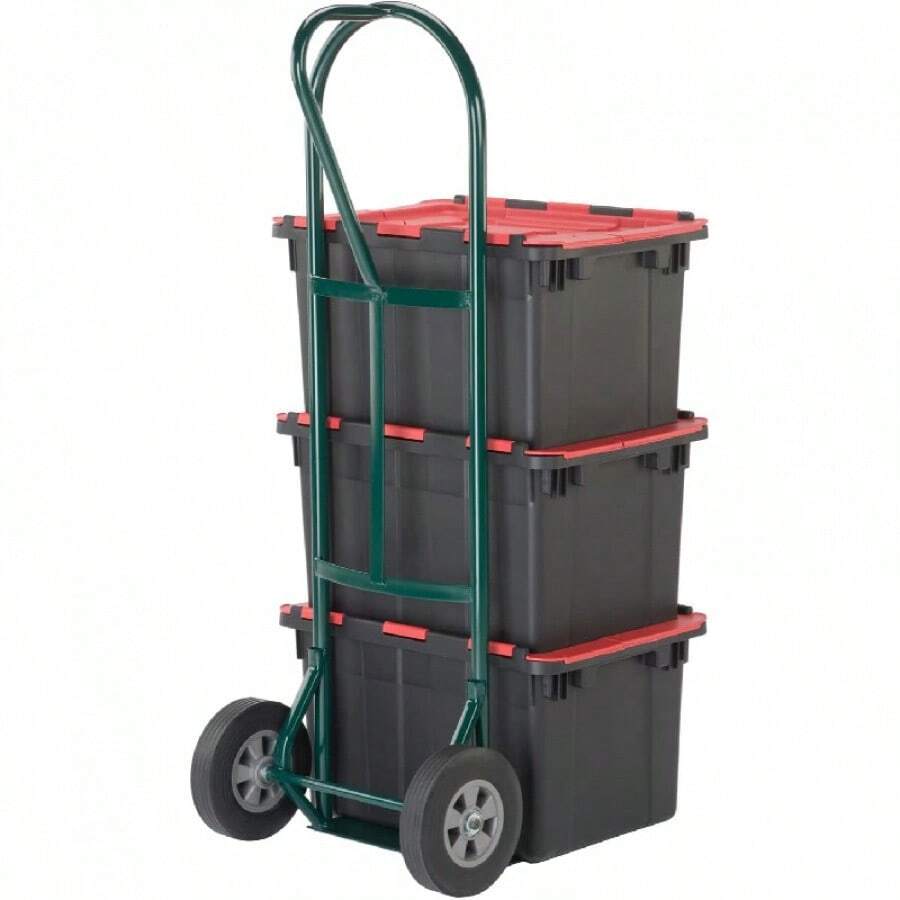 Trucks 600lb Capacity Steel P-Handle Hand Truck, 8 Inch Solid Rubber ...