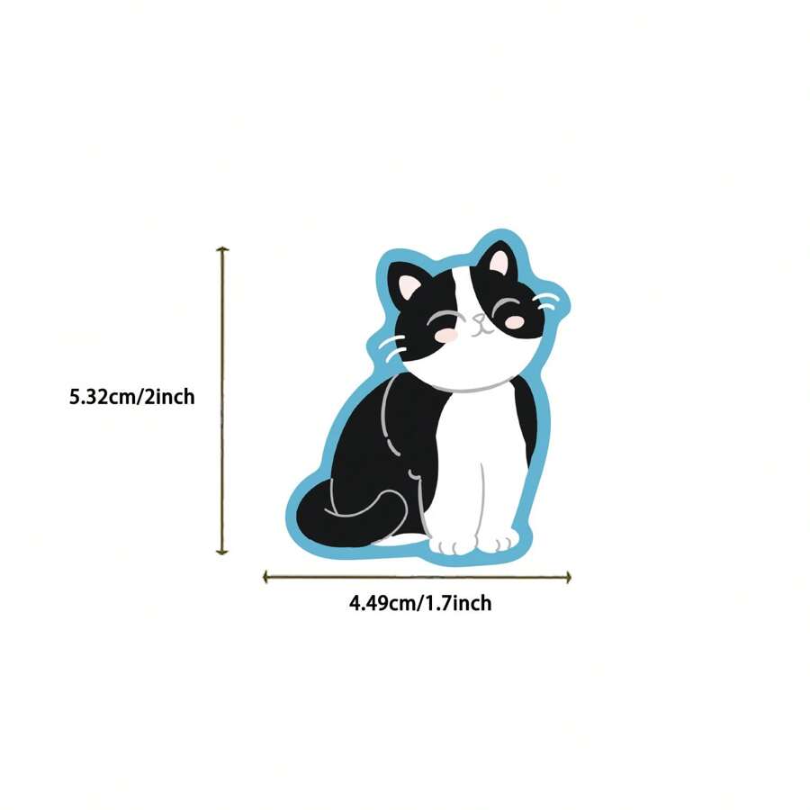 50PCS Cute Cat Stickers Vinyl Aesthetics Stickers Scrapbooking, Diary ...