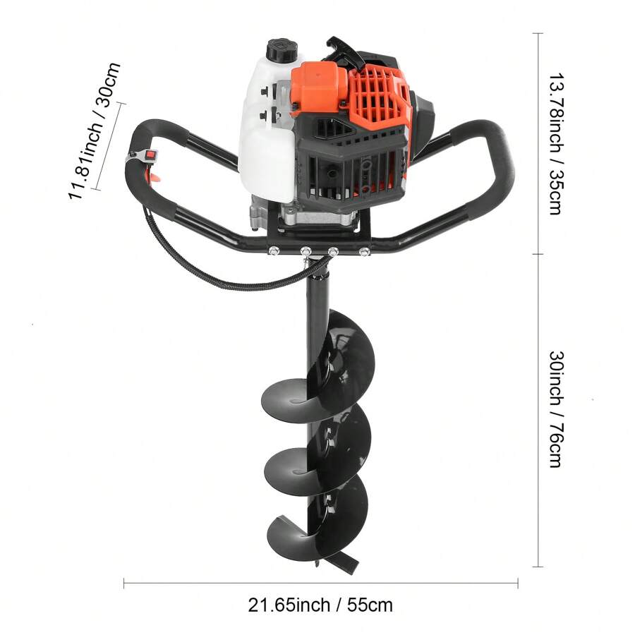 KFFKFF Post Hole Digger, Auger Post Hole Digger, Gas Powered Earth ...
