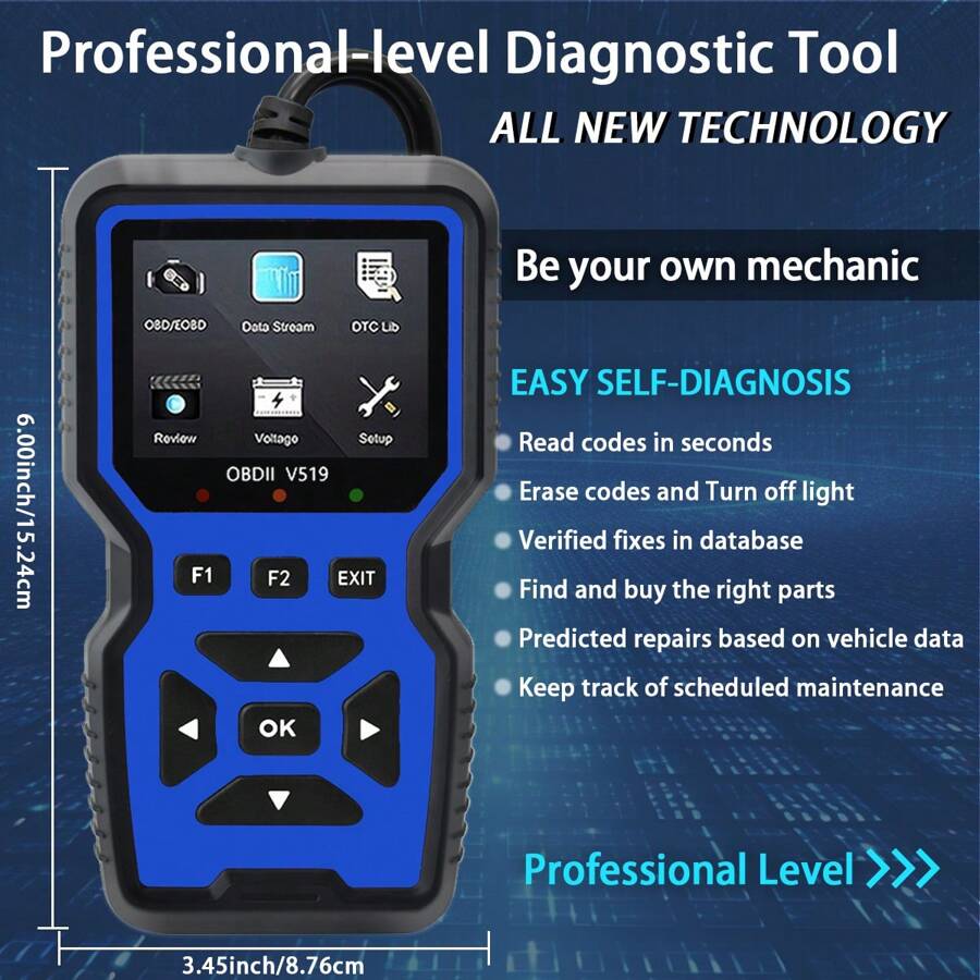V519 Patch Type Car OBD2 Scanner Diagnostic Tool Code Reader, Car ...