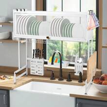 Kitchen Sink Carbon Steel Drainage Rack 75*30*78 cm Drainage Rack auf der Spüle, Geschirr ...