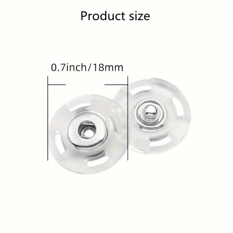 10 pares de broches transparentes invisibles y sin costuras, broches ...