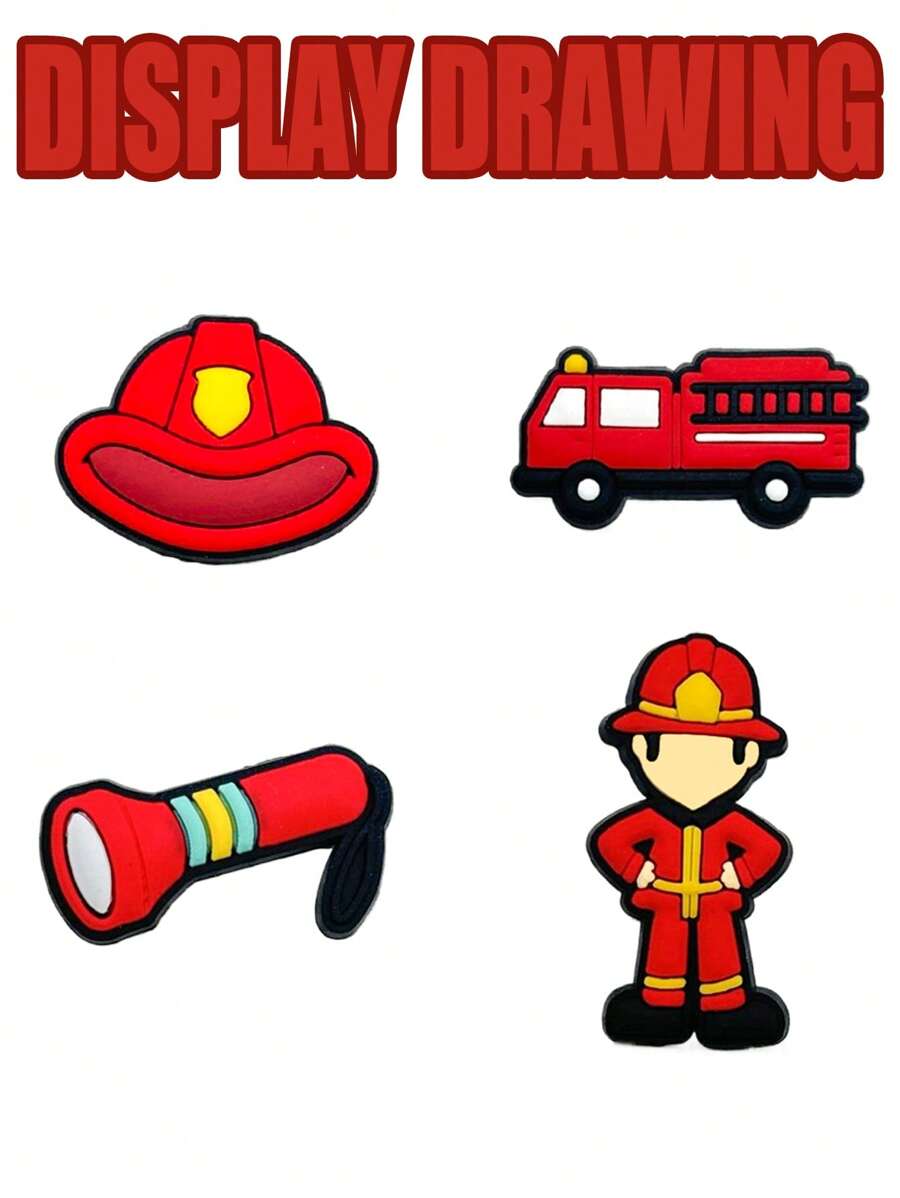 12 PCS Firefighter Series, Firemen, Flames, Fire Extinguishers, Water ...