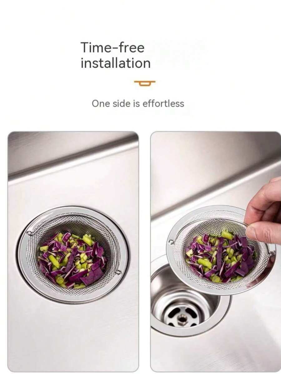 Sink Strainer, Kitchen Sink Drain Catcher, Thick & Durable Sink Garbage ...