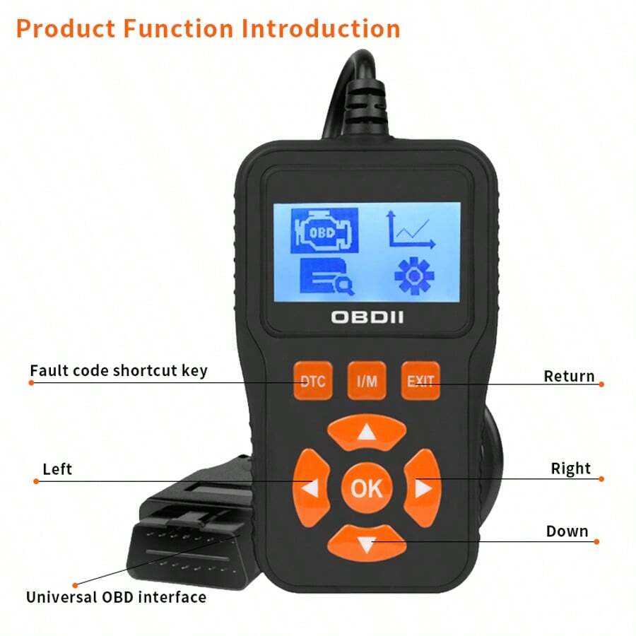 Escáner de diagnóstico automotriz OBD2 - Lector de códigos de falla de motor avanzado ...