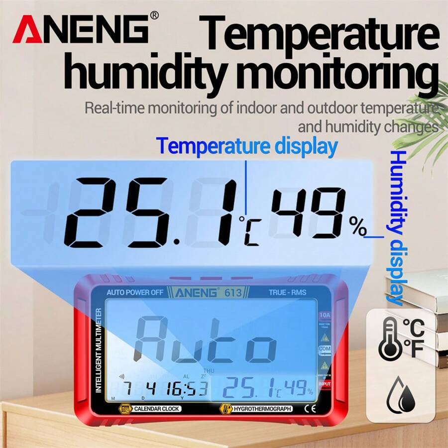 ANENG ANENG 613 New Fully Intelligent Digital Display Multimeter Three ...
