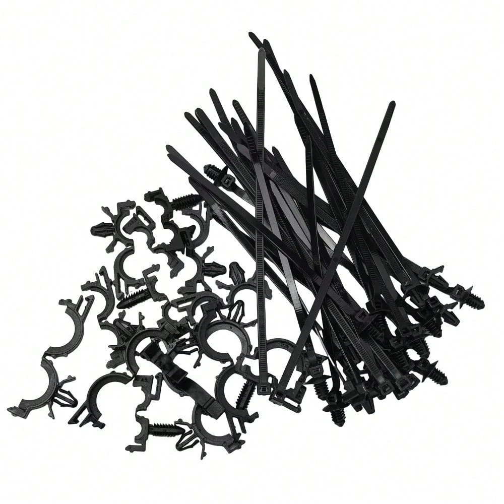 Universal Car Wire Routing Clips Push Mount Cable Zip Tie With Car Wire ...