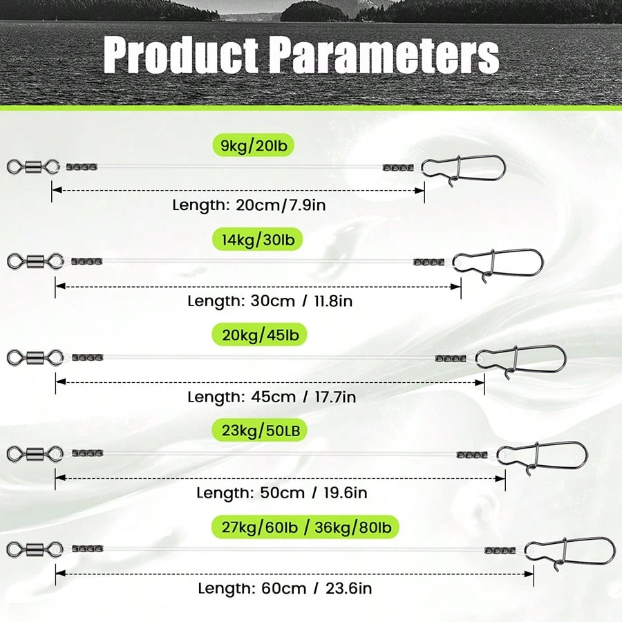 100% Fluorocarbon Fishing Line With Anti-Twist Roller, Quick-Lock ...