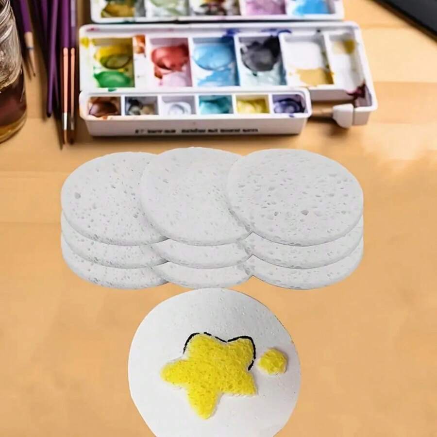 10pcs 3D Textured Drawing Paper Set, Compressed Wood Pulp Foam Art ...