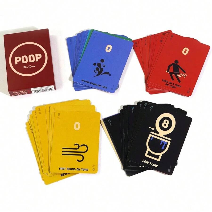 Version 1 Poop Card Game, Family Friendly Board Game, Adult Game, Fun ...