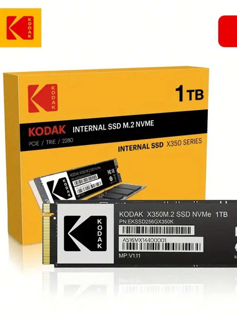 Kodak [KODAK SSD NVMe de alta velocidad] KODAK 256GB 512GB 1TB Serie X350 SSD NVMe ...