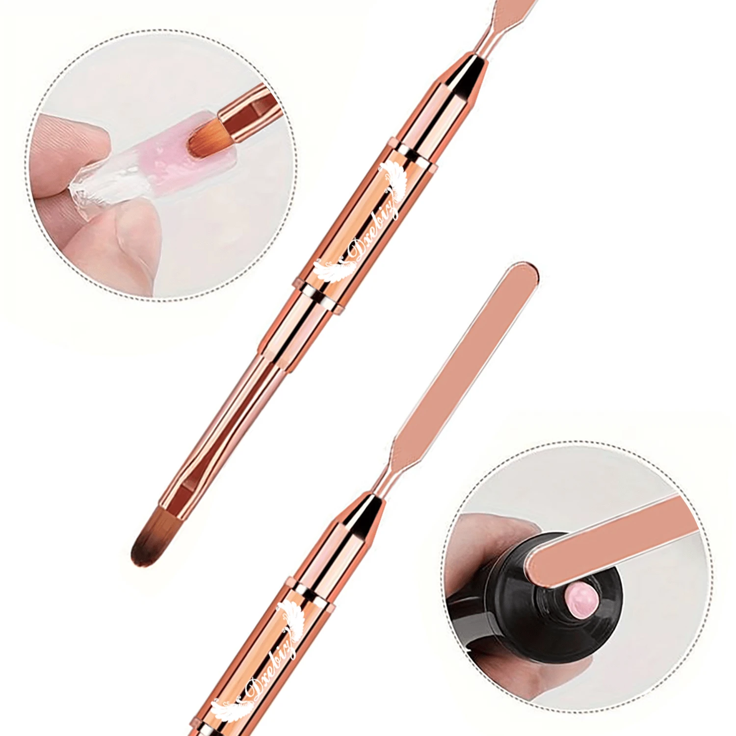 Stylos double-face pour l'art des ongles, pinceau de sculpture de gel ...