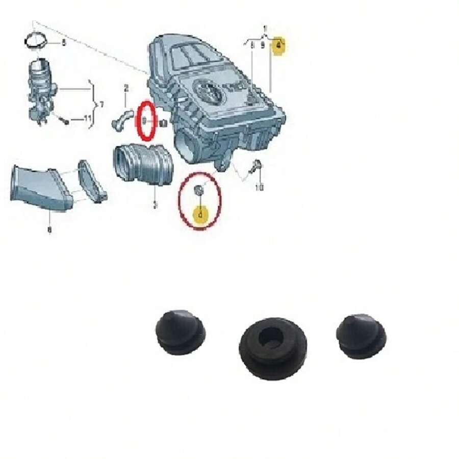 Bucha Fixação Caixa Filtro Ar Golf Tsi (kit Completo). | SHEIN Brasil