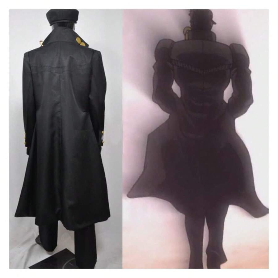 Jotaro Kujo Cosplay Costume Black Outfit Including Vest Pants Hat ...