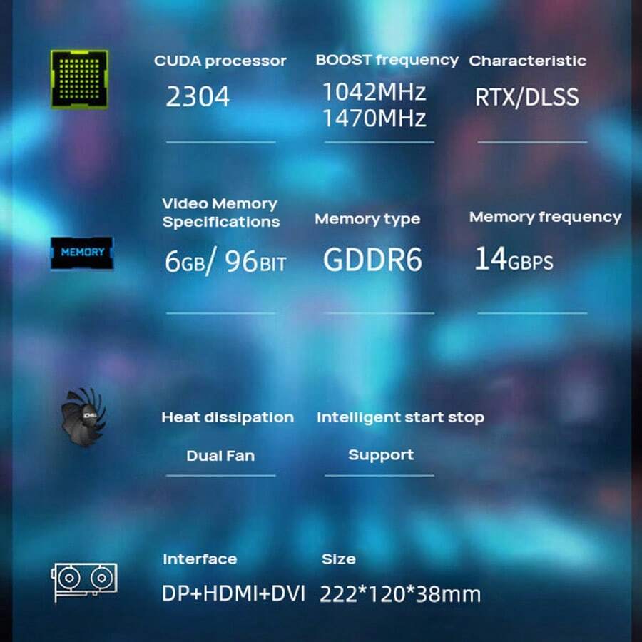 Nvidia Graphics Card RTX3050 E-Sports Game Design Graphics Card Dual ...