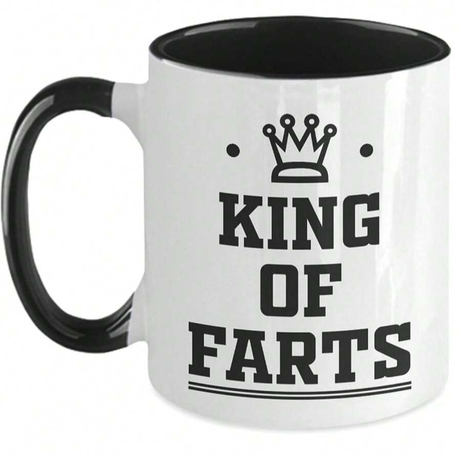 Funny Fart Mug, King Of Farts Coffee Cup, Dad Gag Gift, Father's Day ...