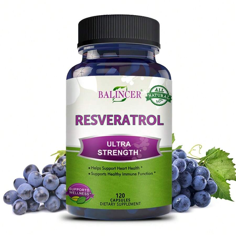 Natural Resveratrol - 1000mg Per Serving Max Strength - Antioxidant ...