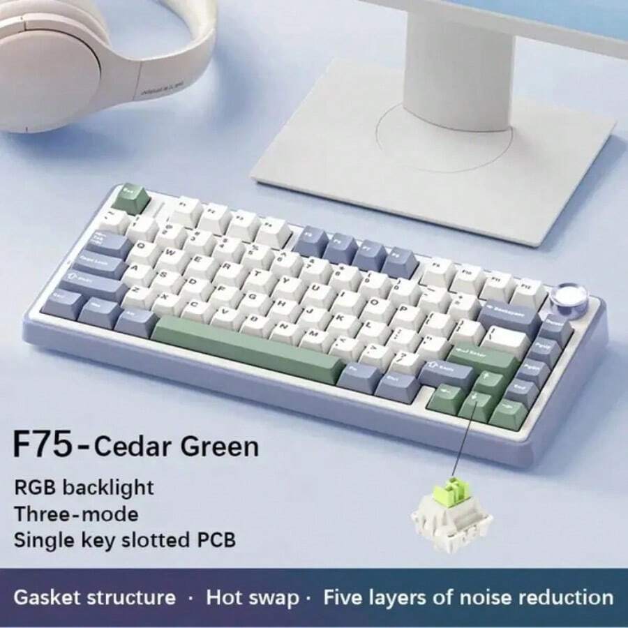 AULA AULA F75 Customized Mechanical Keyboard Structure, RGB Backlight ...