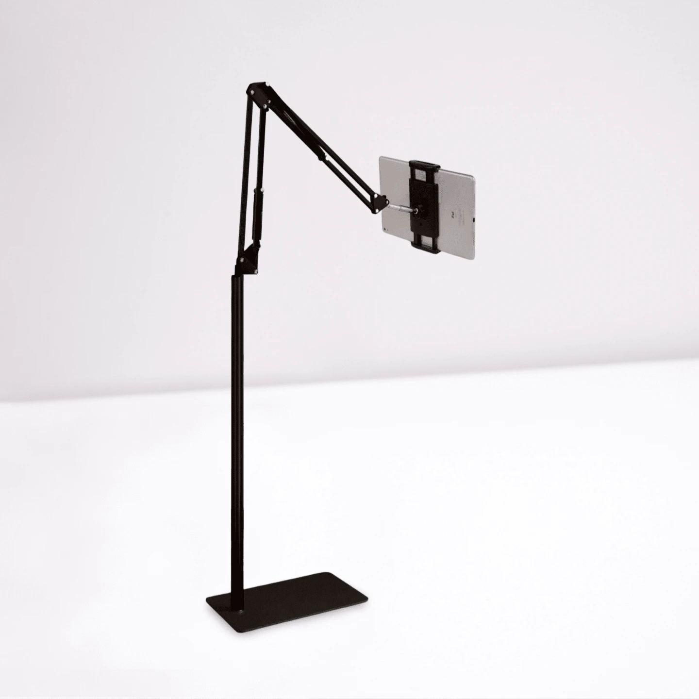 Height Adjustable Tablet Floor Stand For Bed And Phone, Overhead Angle ...