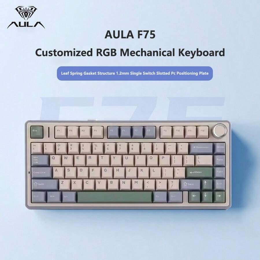AULA AULA F75 Customized Mechanical Keyboard Structure, RGB Backlight ...