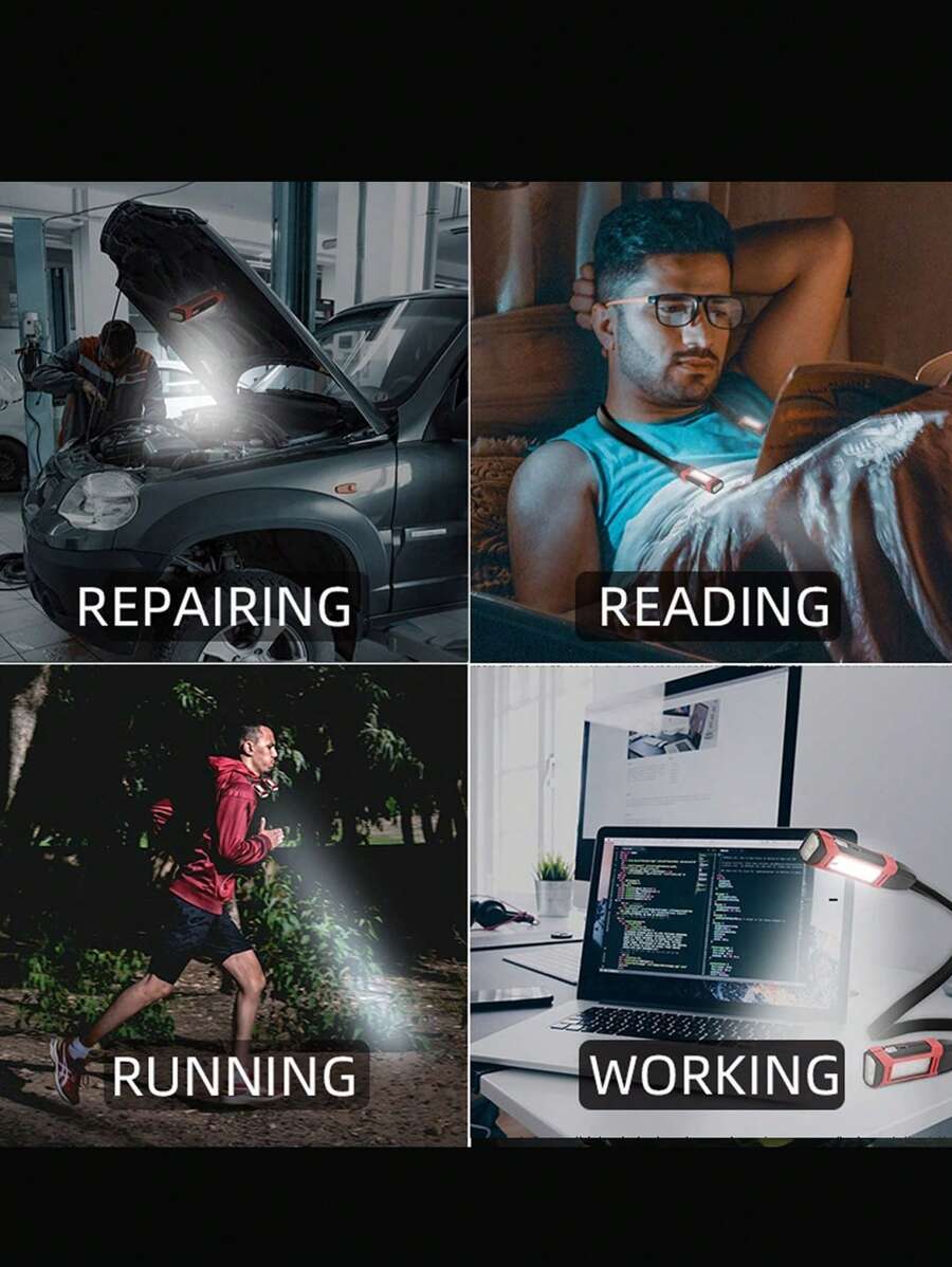 Car Maintenance Lamp Hanging Neck Lamp Charging With Magnet Removing ...