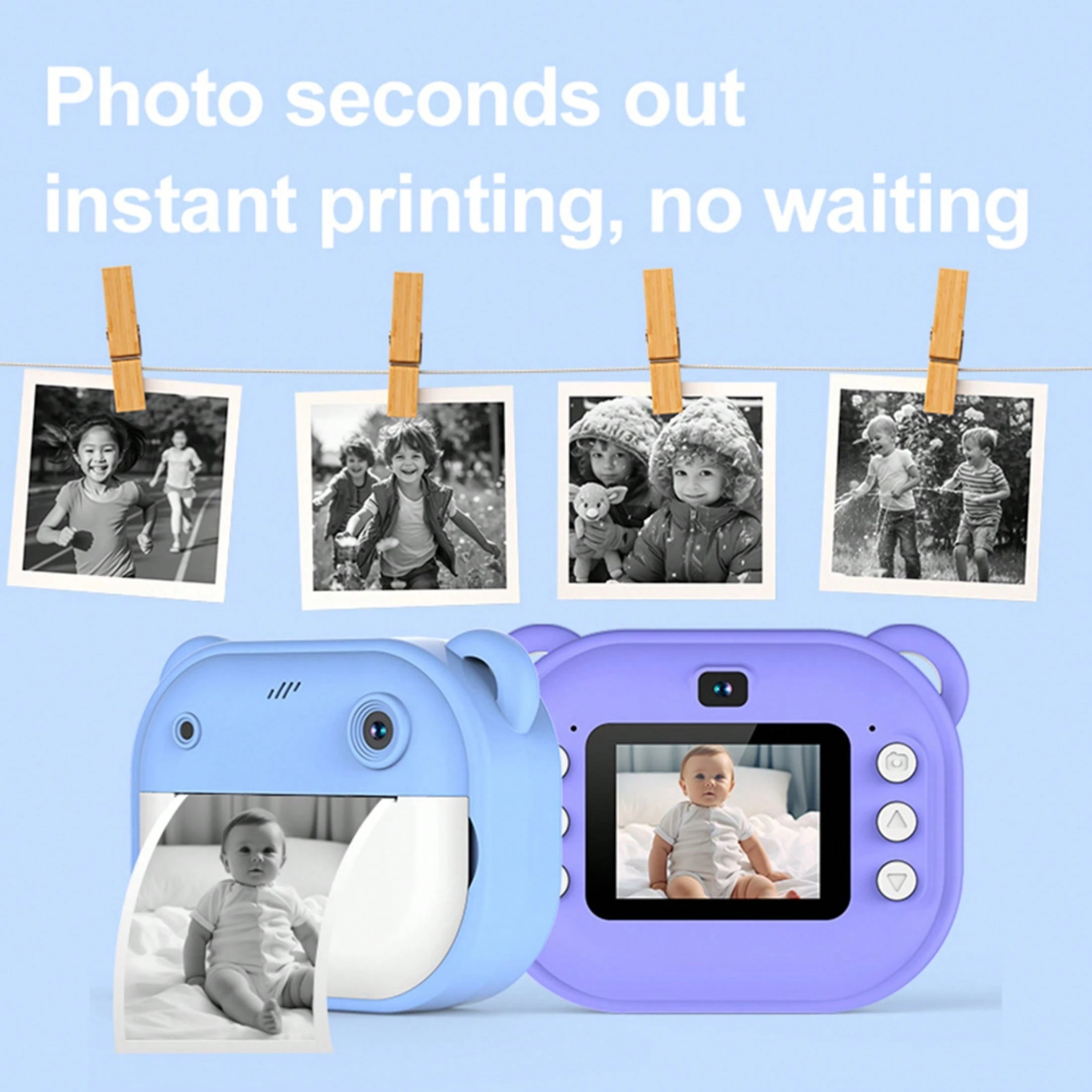 Kids Digital Camera Instant Photo Printer Camera Toy + 32GB SD Card for Sale Australia| New ...