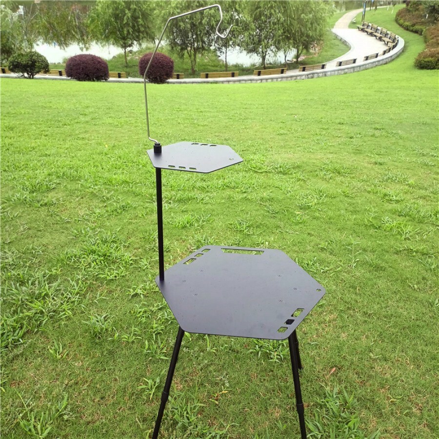Lightweight Hexagonal Tactical Table Outdoor Polygonal Folding Barbecue ...