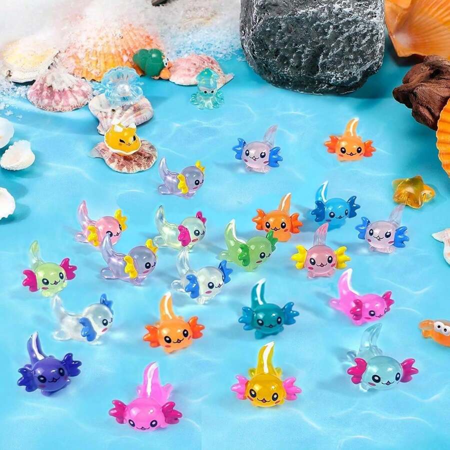 30pcs Random Color Mini Resin Salamander Figurines, Micro Resin ...