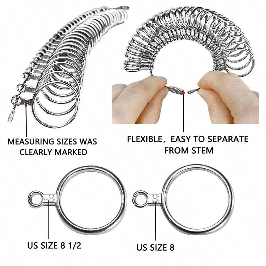Ring Size Measurement Tool - Ring Mandrel Sizer To Measure Ring Size ...
