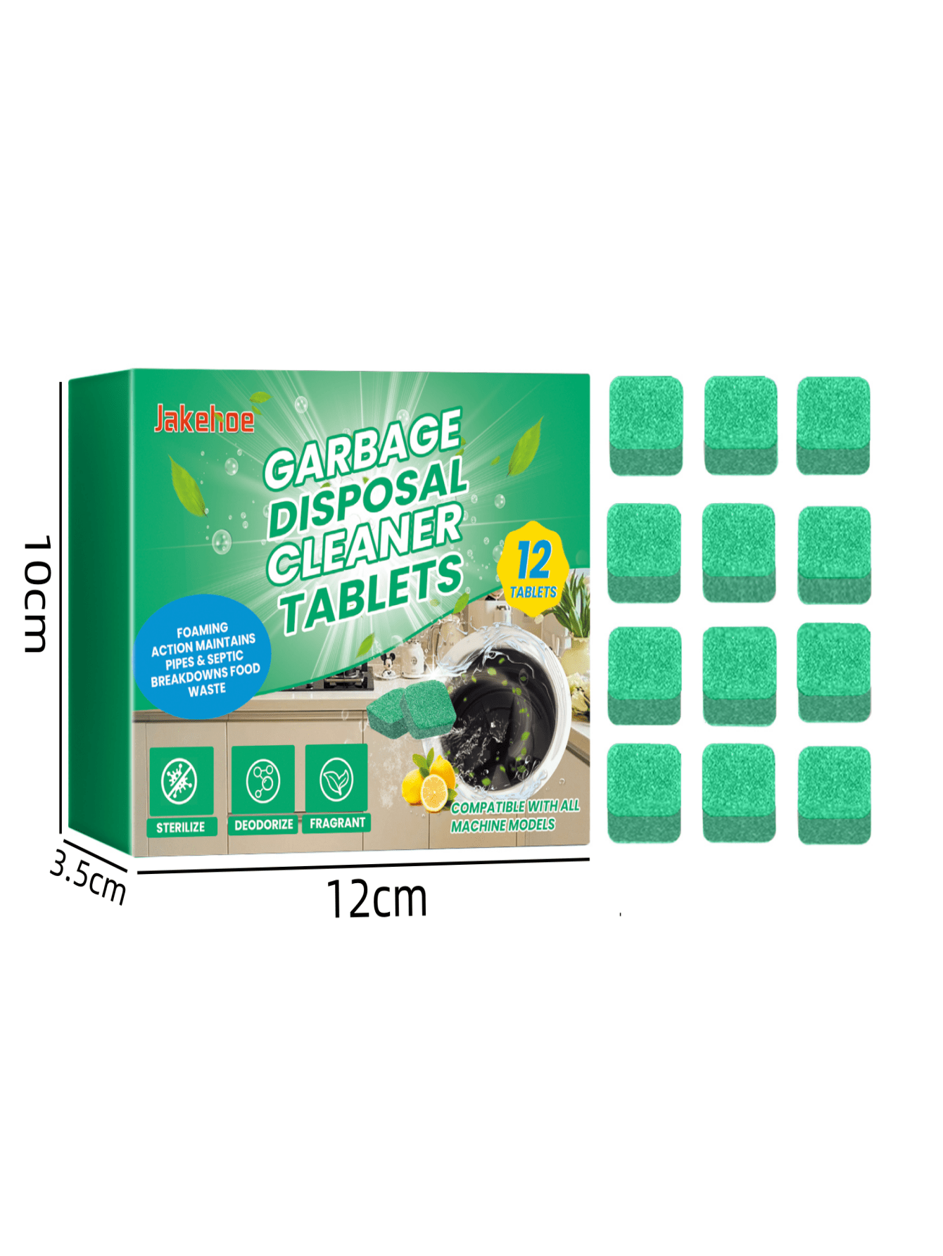 Garbage Disposal Cleaner Blocks - Kitchen Food Waste Disposer Cleaner ...