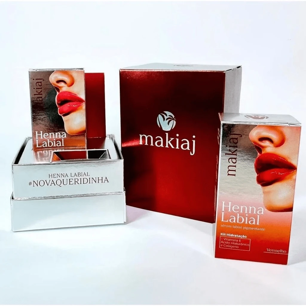 Kit C/2 Henna labial pigmentante Vermelha - Makiaj | SHEIN Brasil