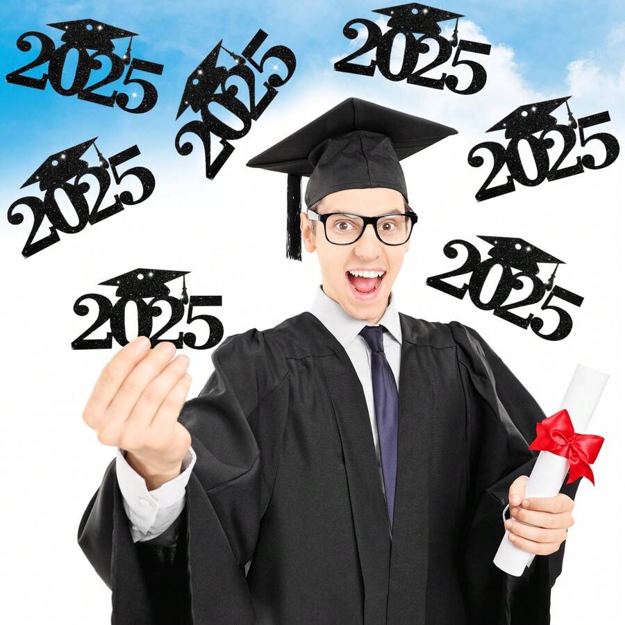 24 pièces Décorations de remise des diplômes 2025 Centres de table de remise des diplômes Classe ...