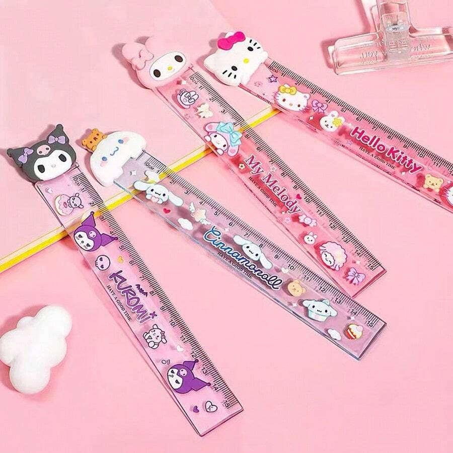 Sanrio 1-Piece Sanrio Character Ruler: Cute 5.91-Inch Plastic Ruler ...
