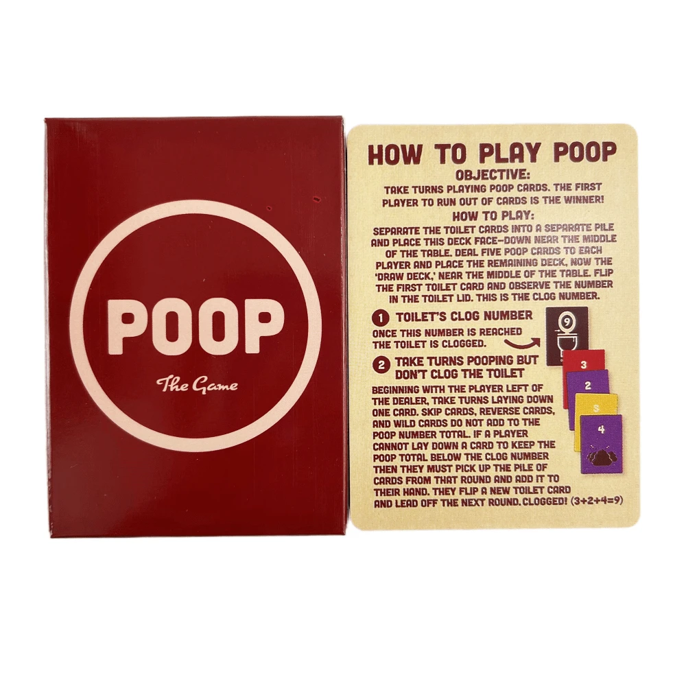Version 1 Poop Card Game, Family Friendly Board Game, Adult Game, Fun ...