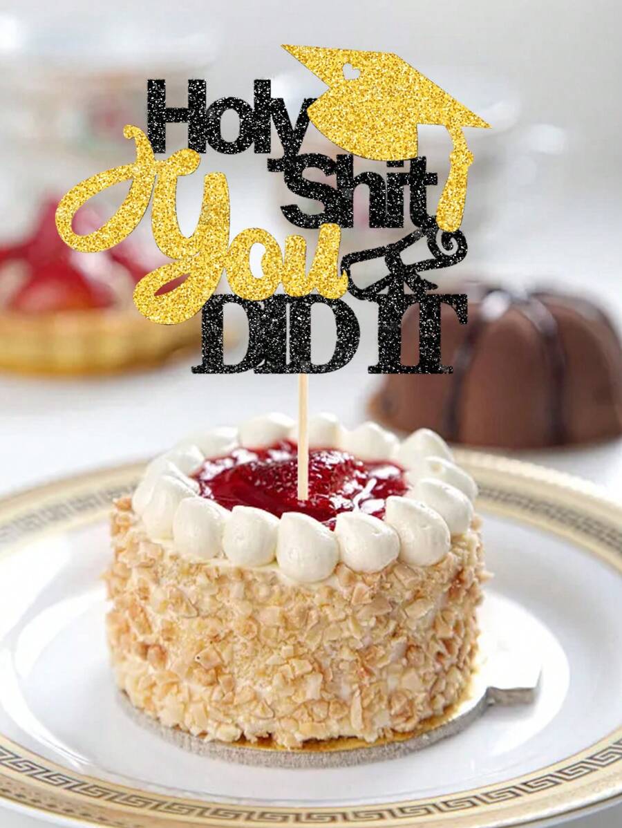 Class Of 2025 Graduation Cake Toppers, "2025 Congrats!" Cake Decor For ...