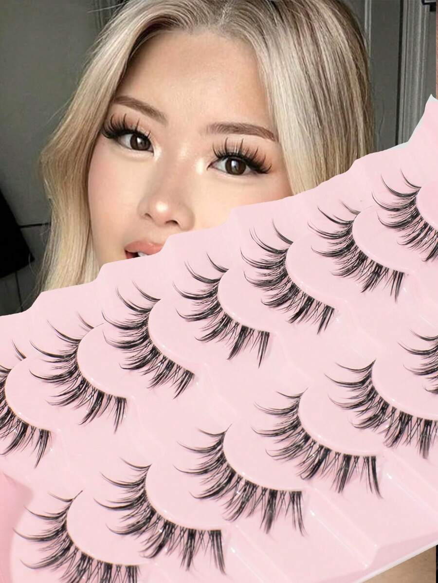 7 Pairs Natural Dense False Eyelashes, Weightlight And No Burden ...