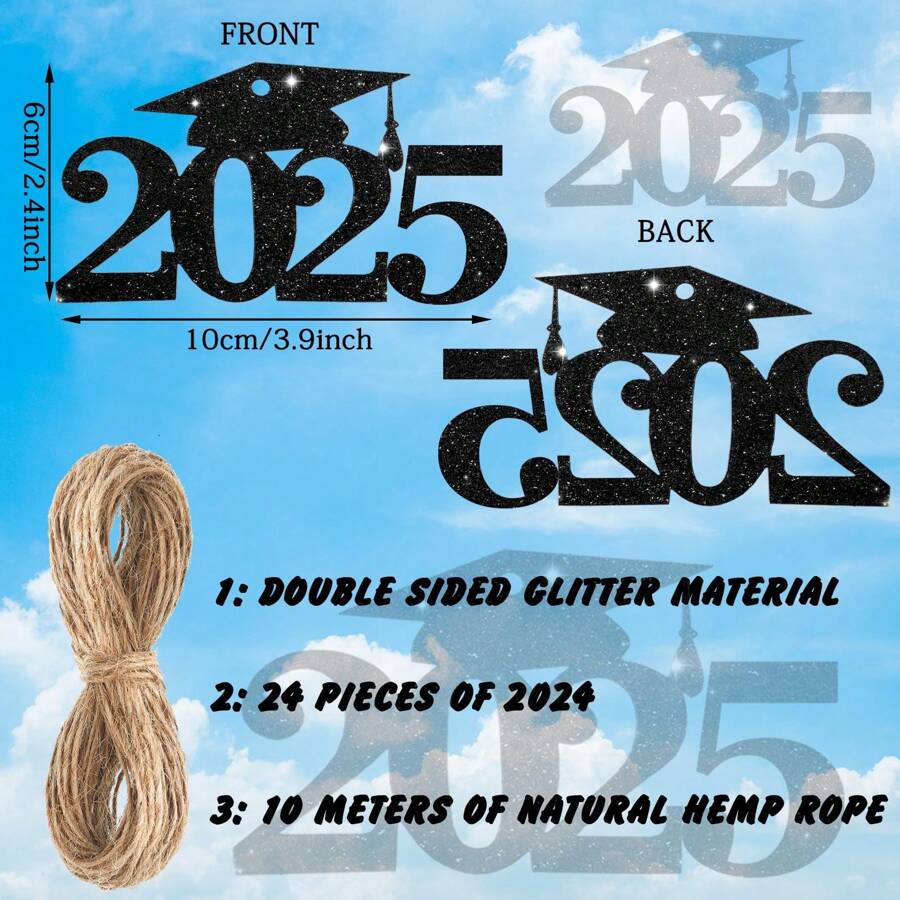 24 PCS 2025 Graduation Decorations Class Of 2025 Graduation ...