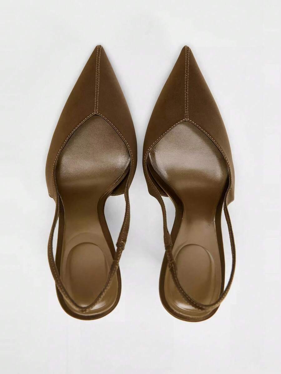 2025 Spring/Summer New Elegant Casual Backstrap High Heel Mule Shoes ...