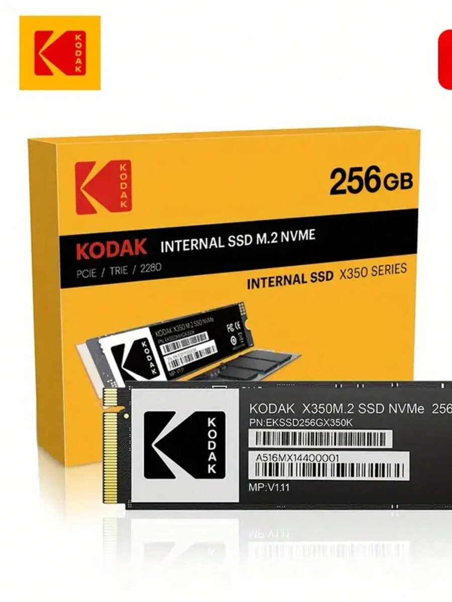 Kodak [KODAK SSD NVMe de alta velocidad] KODAK 256GB 512GB 1TB Serie X350 SSD NVMe ...